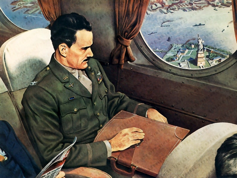 PRINTABLE US Air Force Colonel Flying Above New York Military - Etsy