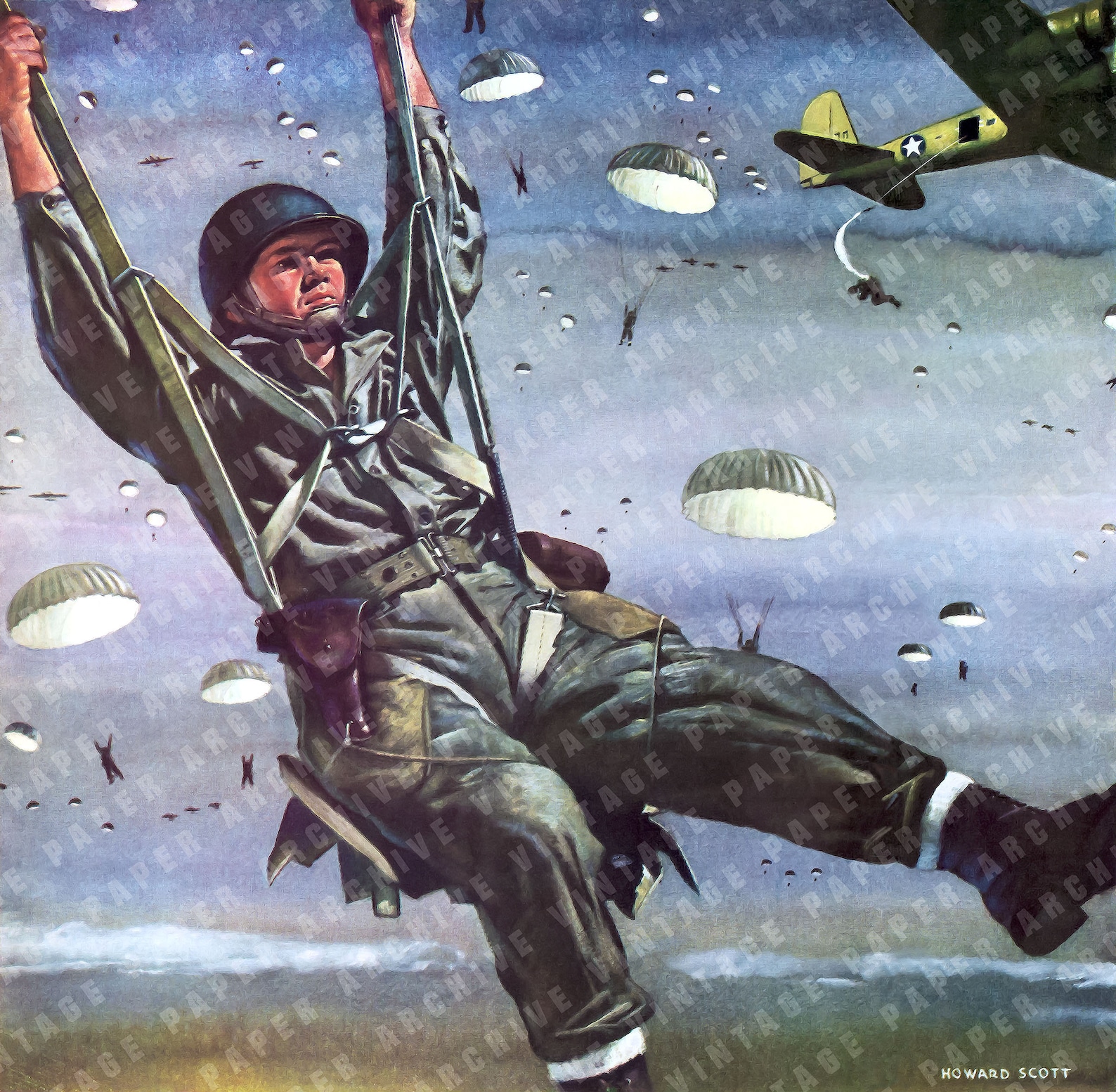 DIGITAL 1943 World War 2 Paratroopers US Army Airborne Division ...