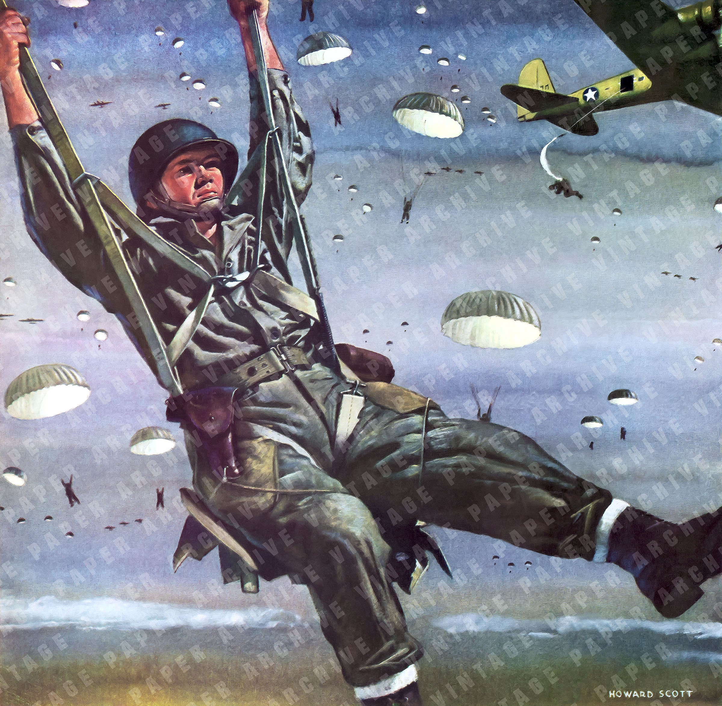 DIGITAL 1943 World War 2 Paratroopers US Army Airborne Division ...