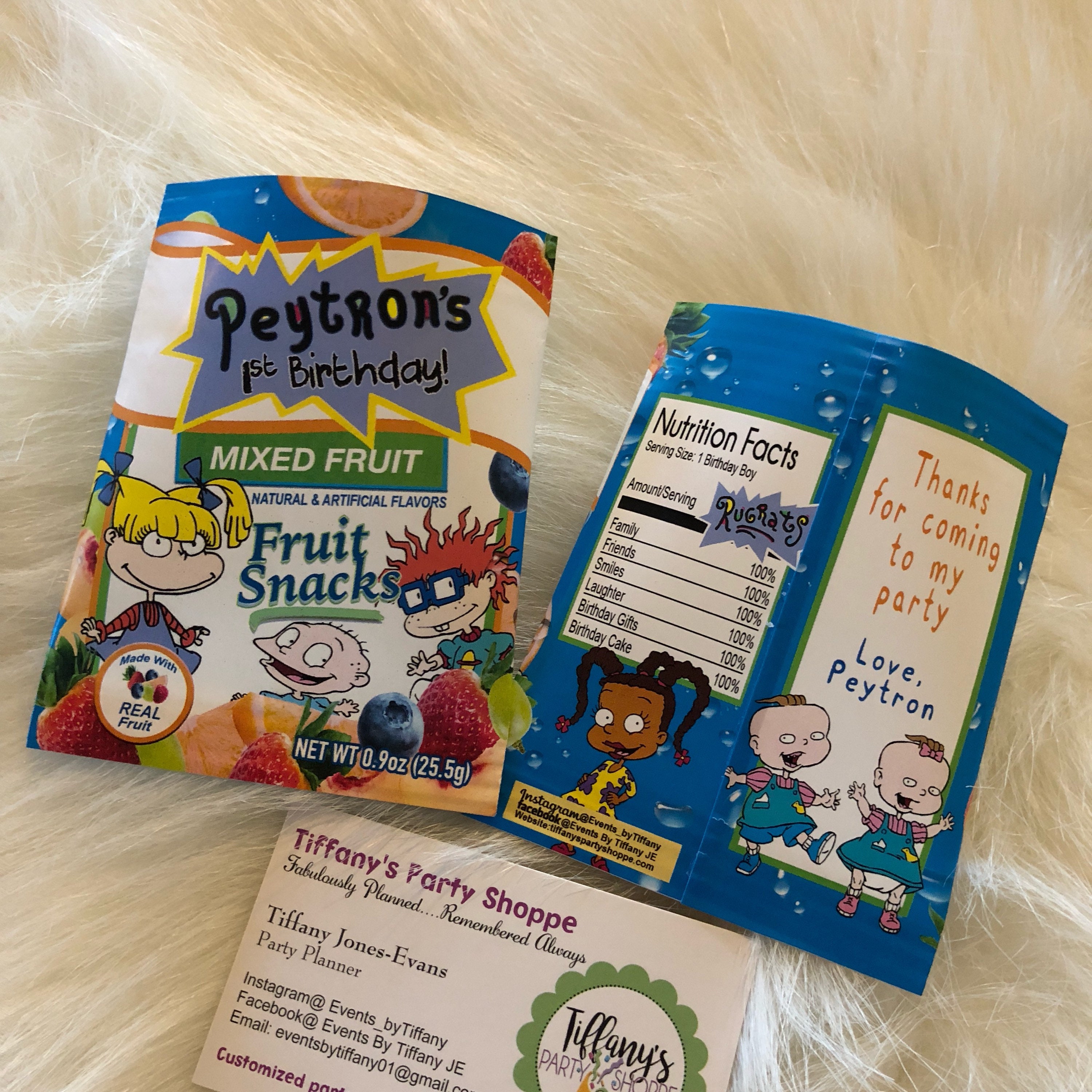 Rugrats Fruit Snacks Wrapper Rugrats Fruit Snack Favor Etsy