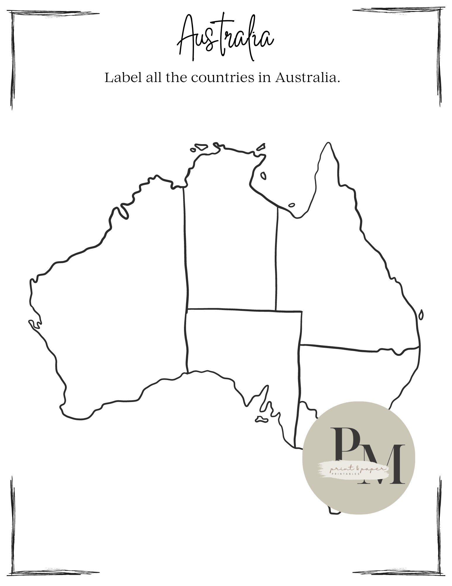 Australia Labeling WORKSHEET - Etsy