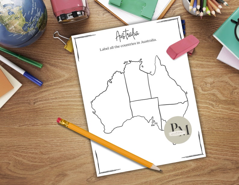 Australia Labeling WORKSHEET - Etsy