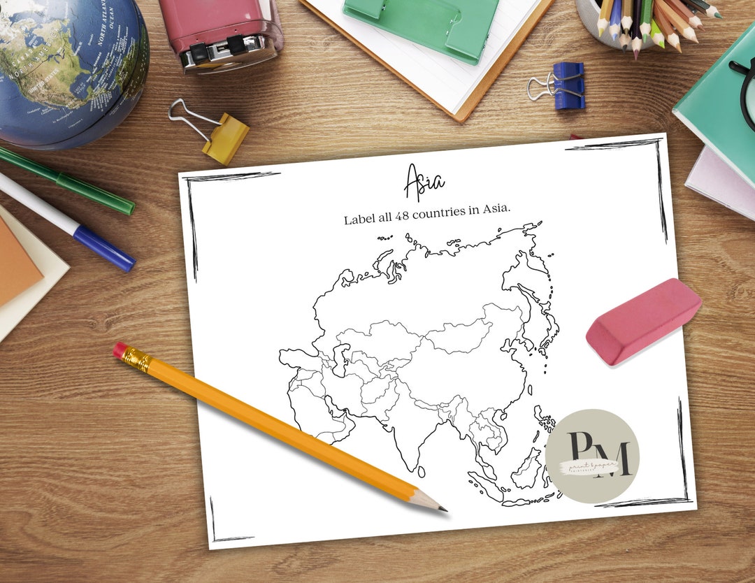 Asia Labeling WORKSHEET - Etsy