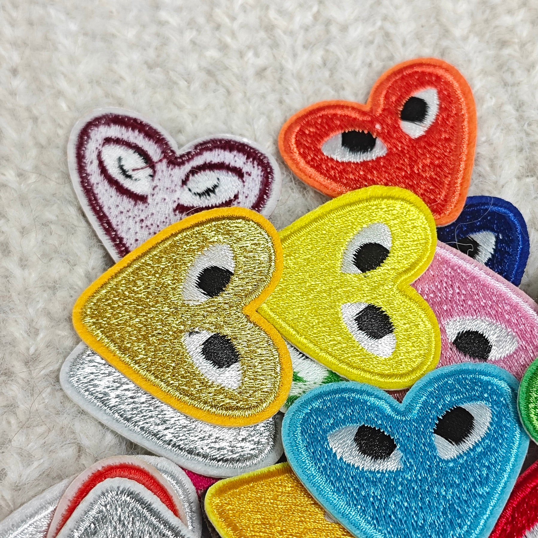 Clothes Applique,clothes Decorative Patches,love Eyes Embroidery Label ...