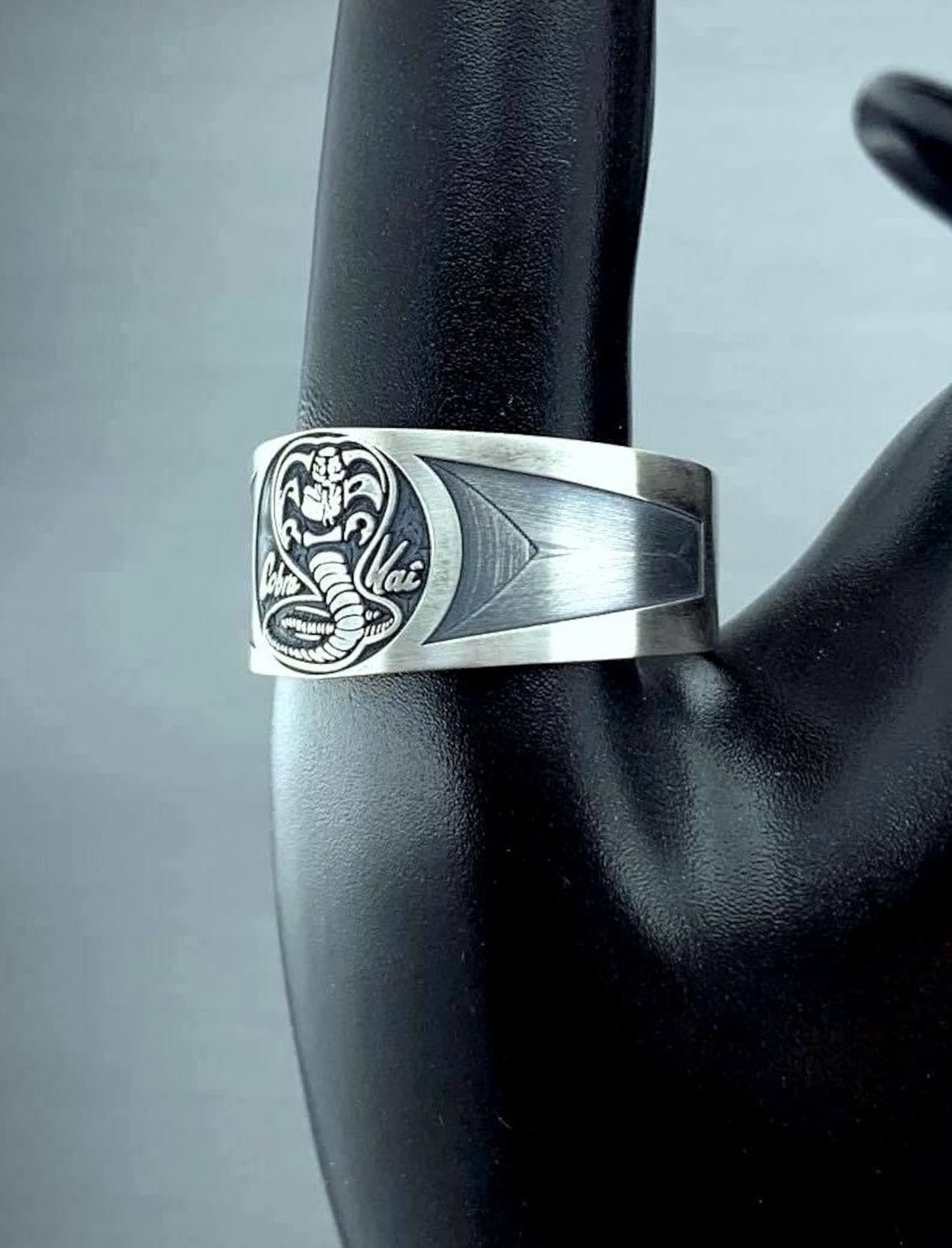 Sterling Silver Cobra Kai Ring - Etsy