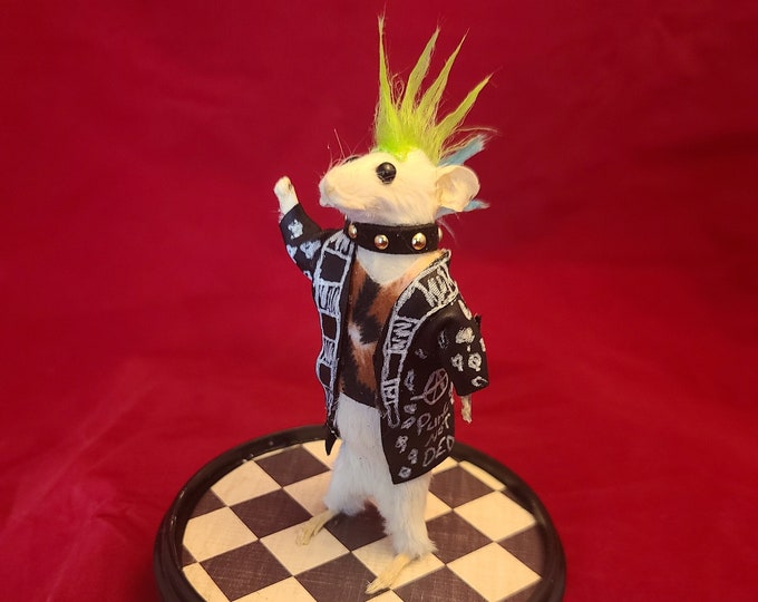 Mouse Taxidermy Art Punk Rocker Cute Anthropomorphic Freak Oddity ...