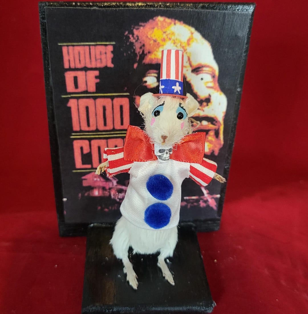Mouse Taxidermy Art Captain Spaulding Clown ~ Cute Gaff Oddities Freak ...