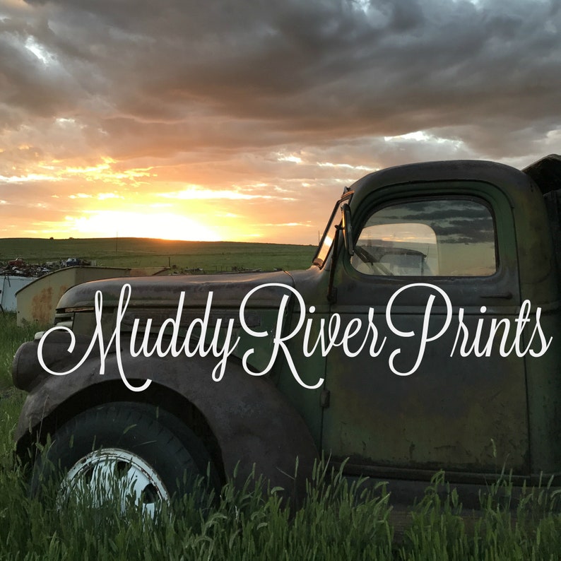 Old Truck Sunset Printable Download Rustic Americana Photography - Etsy