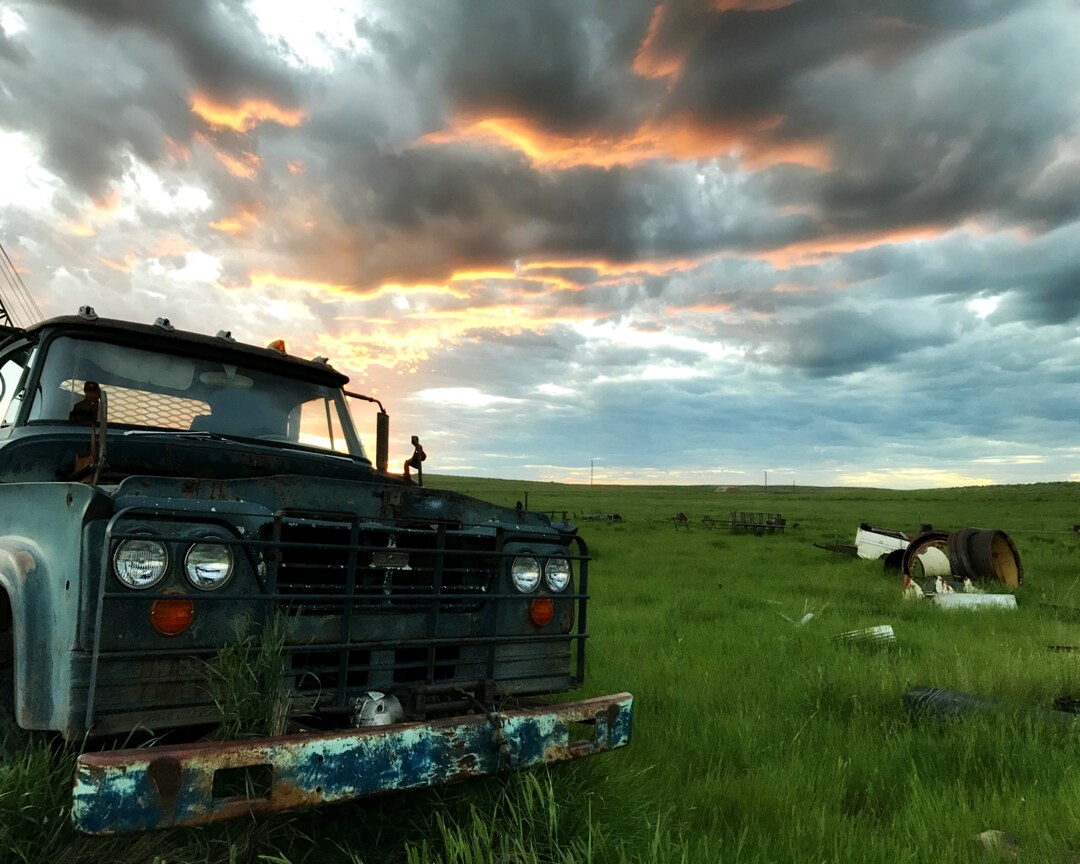 Old Truck Sunset Printable Download Rustic Americana Photography - Etsy