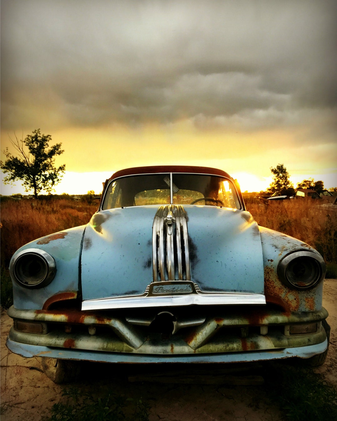 Rusty Blue Pontiac Printable Download Rustic Americana Photography - Etsy