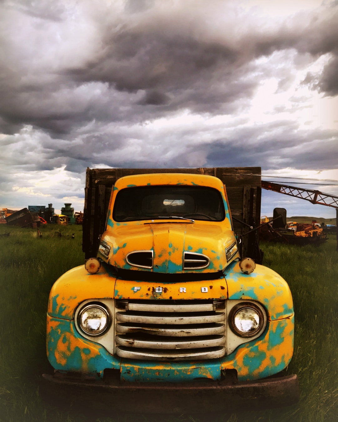 Yellow Farm Truck Printable Download Photography Rustic Americana ...