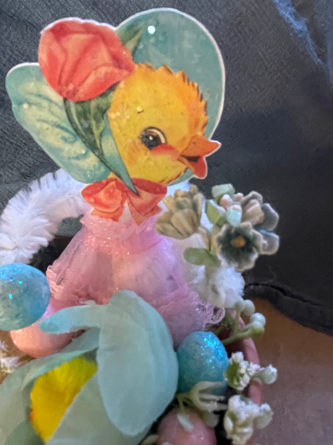 Vintage Style Chenille Bump Easter Duck Easter Decor Chenille Chick - Etsy