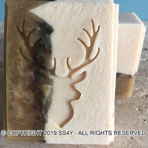 King of Stags Soap Stamp - Footprint 1.53" X 2.05" (39mm Width X 52mm ...