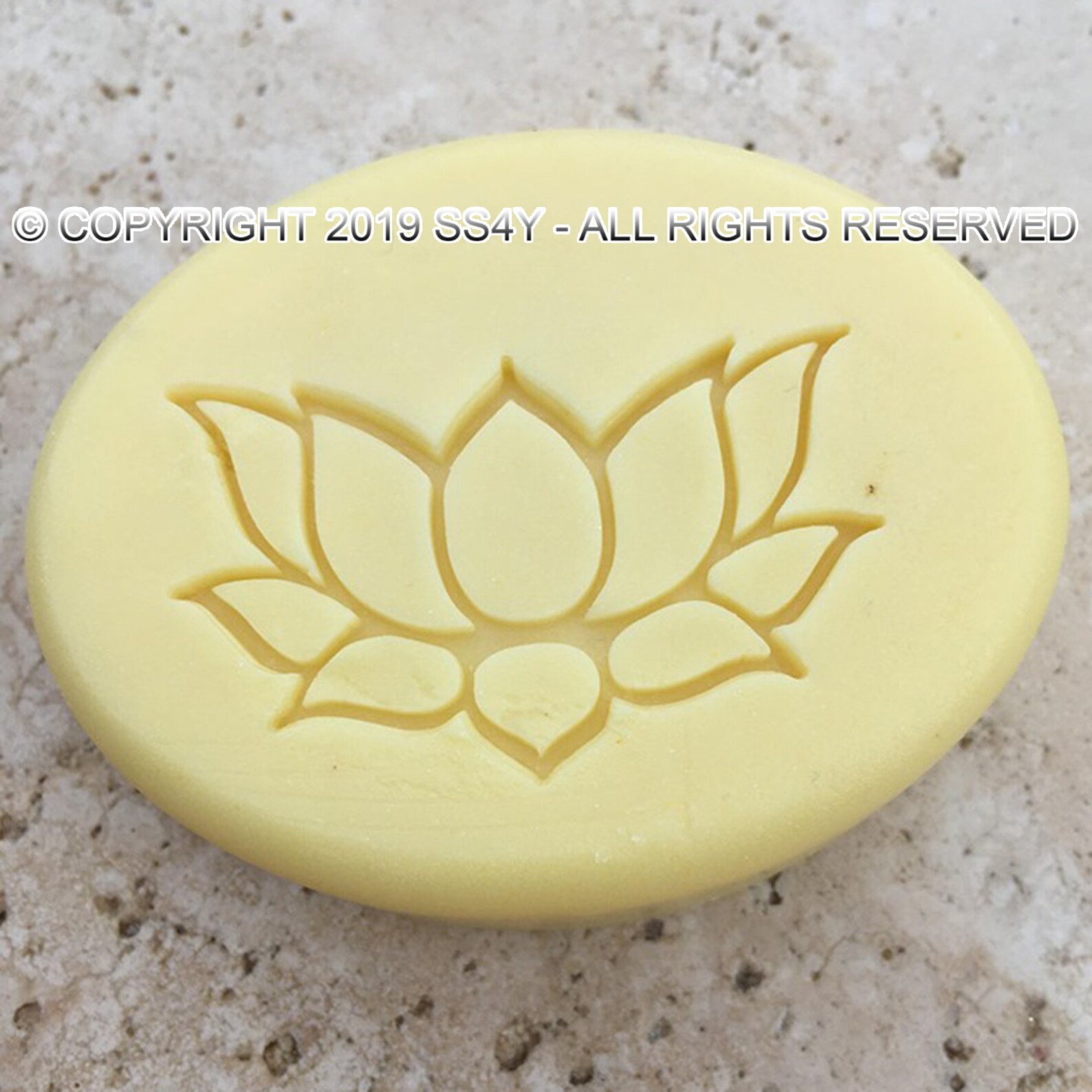 Large Lotus Flower Soap Stamp Footprint: 2 X | Etsy