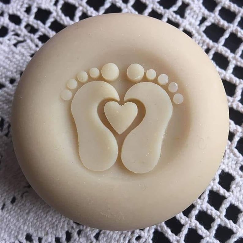 3D Baby Foot Stamp - Family / Child / New Born - 1.57" (40mm) Diameter ...