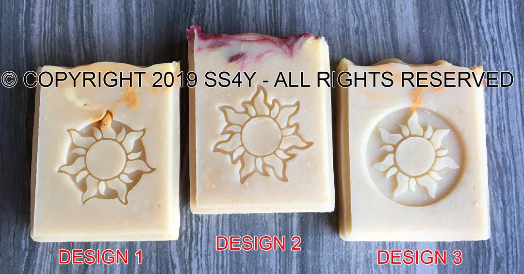 Dancing Sun Variations Soap Stamp - Footprint 1.456" X 1.456" (37mm ...