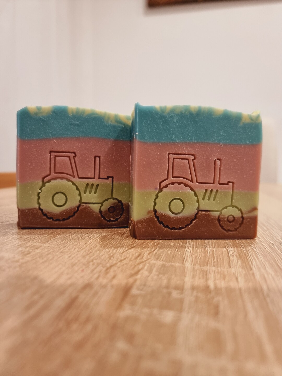 Tractor Farmer Soap Stamp - Footprint 2.00" X 1.61" (51mm Width X 41mm ...
