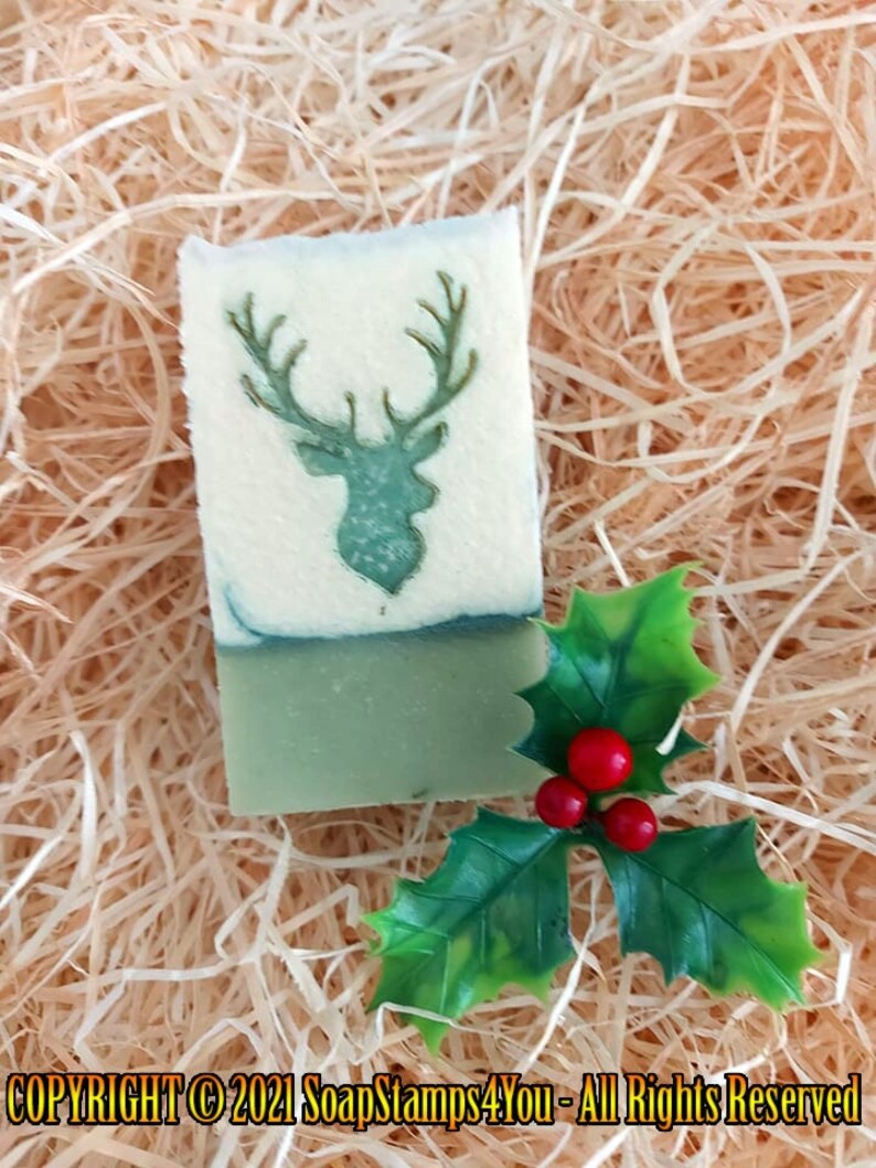 King of Stags Soap Stamp - Footprint 1.53" X 2.05" (39mm Width X 52mm ...