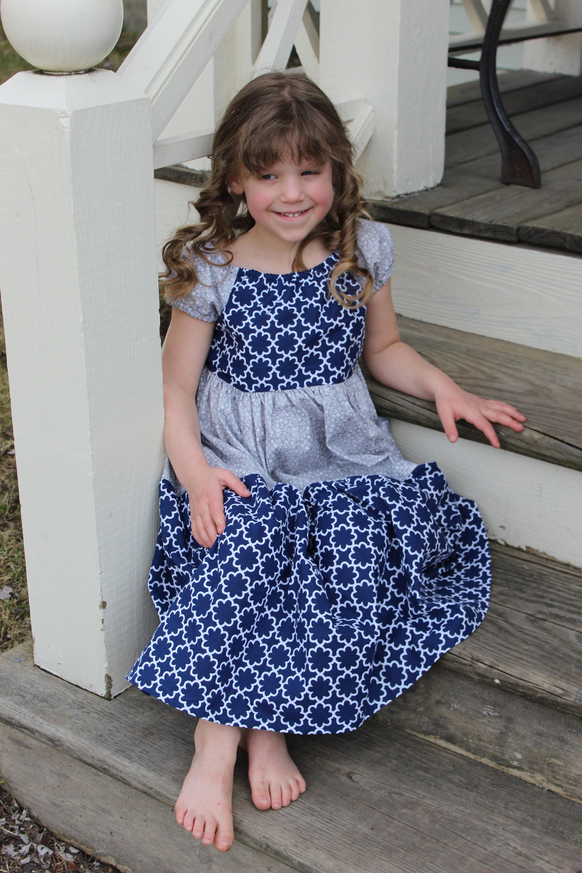 Cotton Maxi Dress Girls Size 6 | Etsy