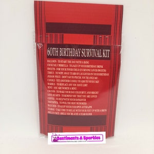 60TH BIRTHDAY SURVIVAL KIT - Etsy