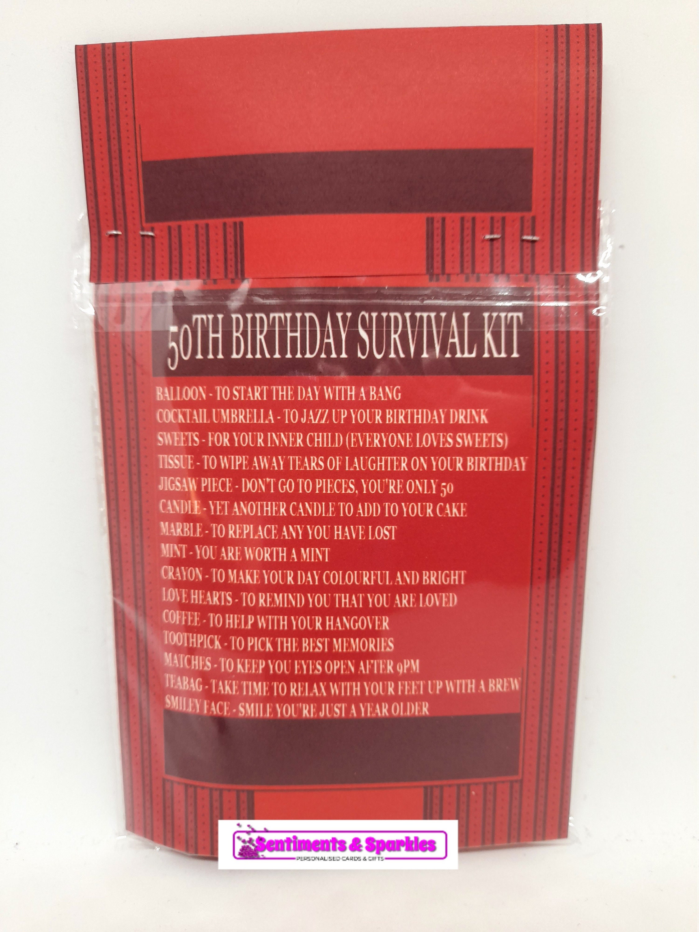 50TH BIRTHDAY SURVIVAL KIT - Etsy