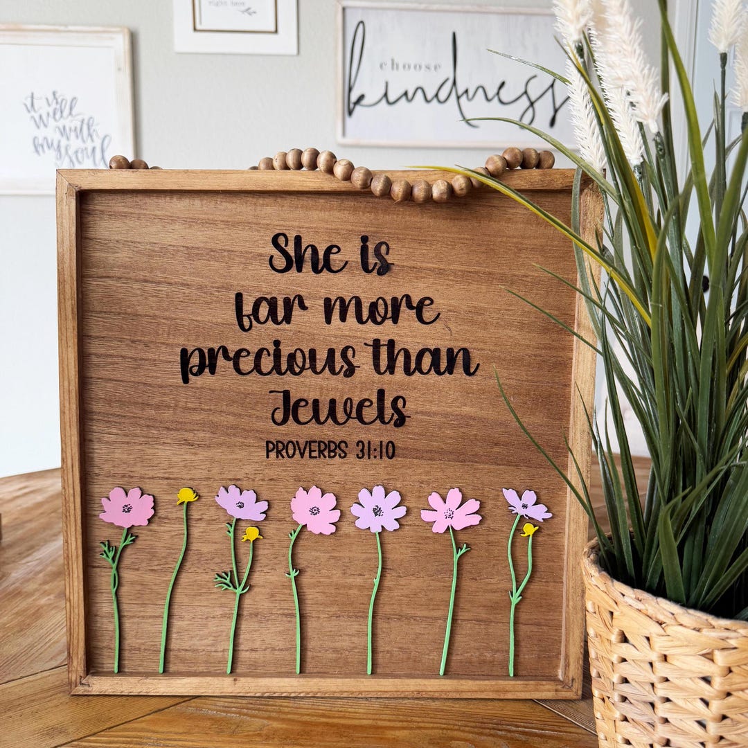 Biblical Proverbs 31:10 She is Far More Precious Than Jewels, Gifts for ...
