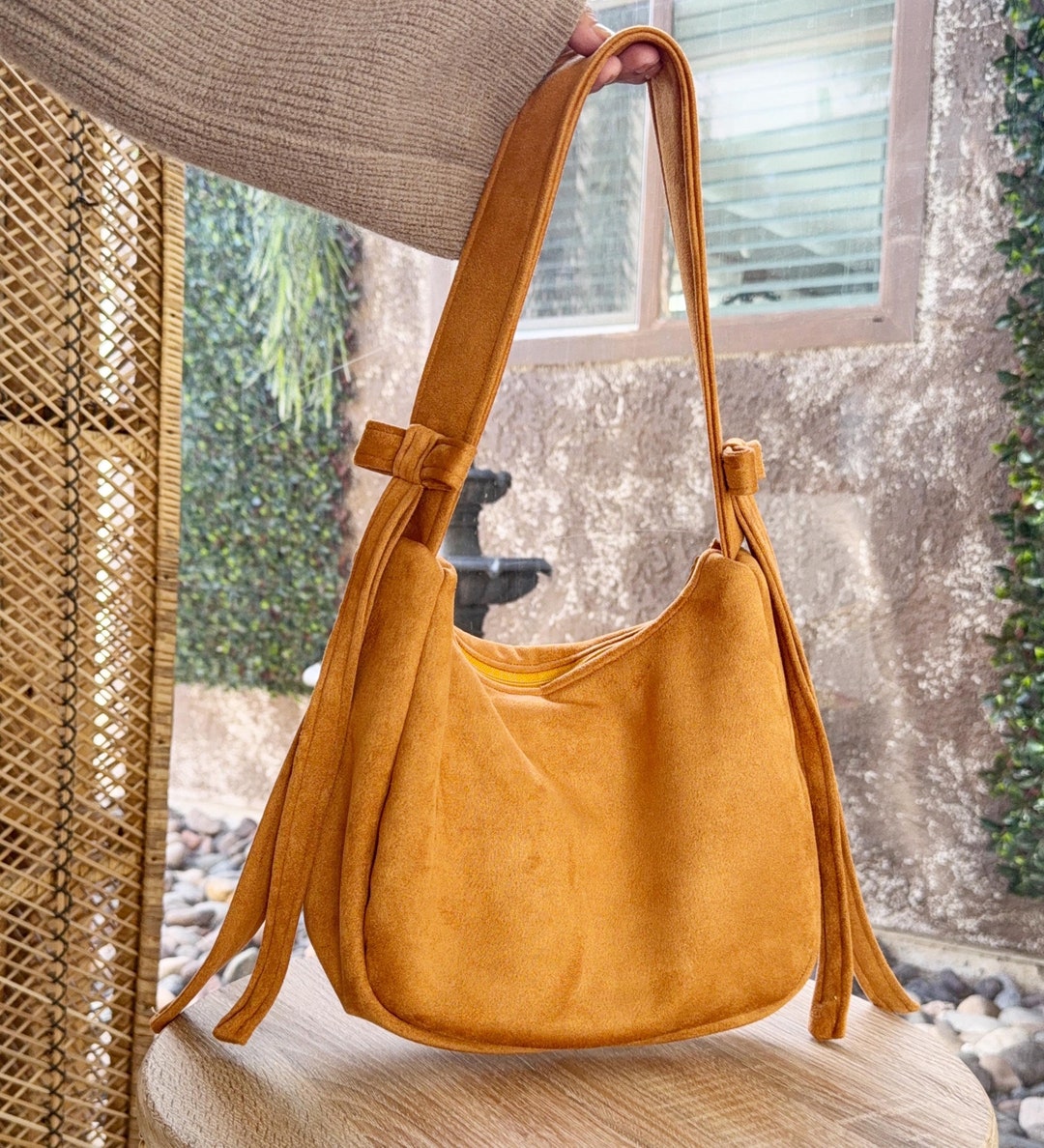 Faux Suede Mini Elvia Bow Bag - Etsy