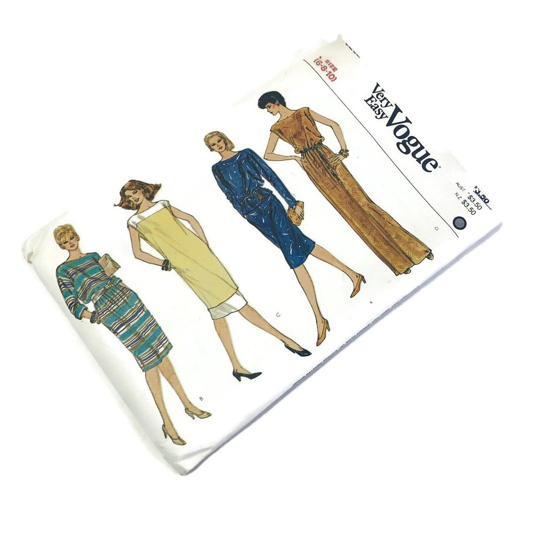 Very Easy Vogue 8202 Sewing Pattern Misses Top Skirt Dress Tunic Size 6 ...