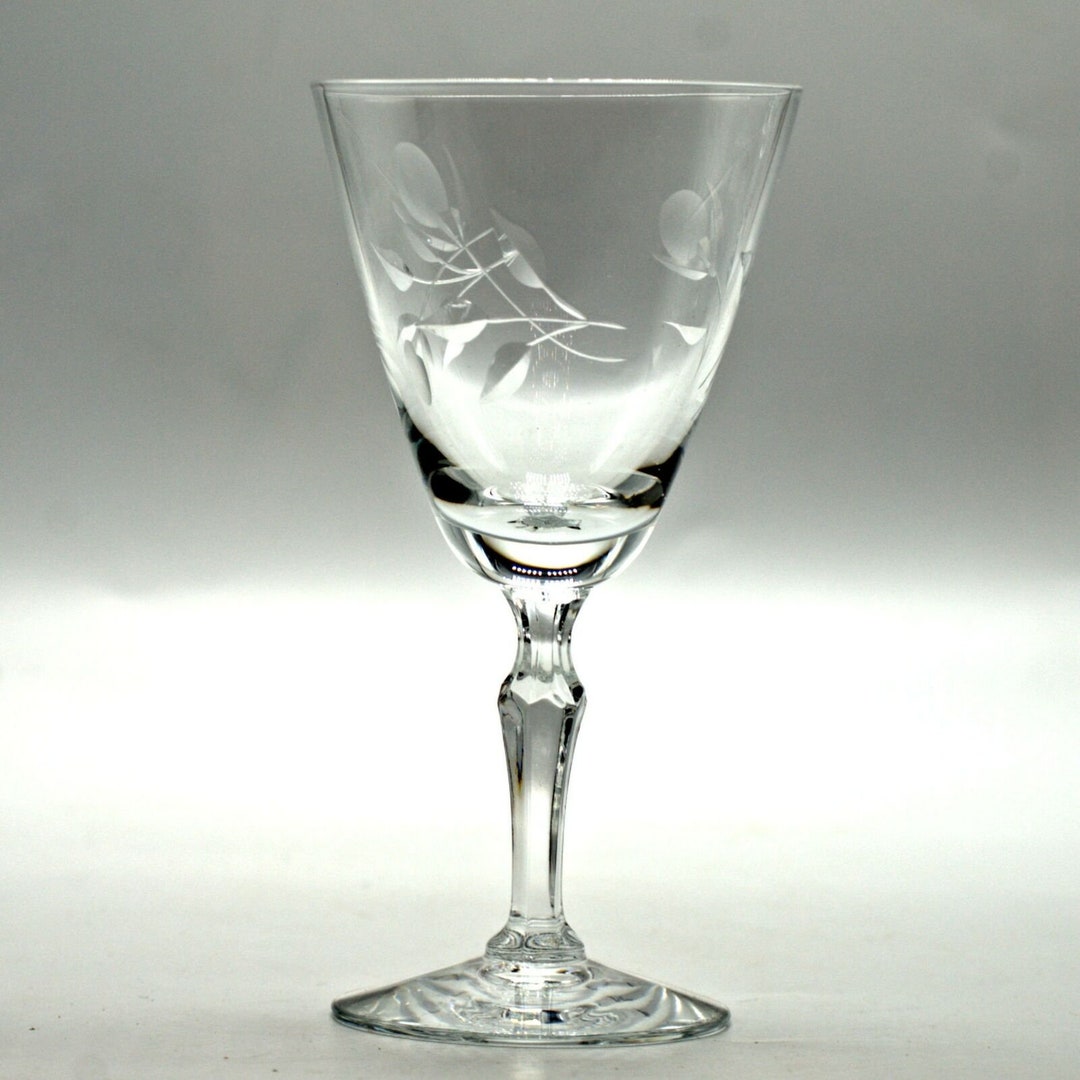 Fostoria Sweetheart Rose 3oz Etched Cordial Cocktail Glasses 5 1/4 ...