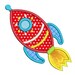 Rocket Ship Applique Embroidery Design, Space Ship Machine Embroidery ...