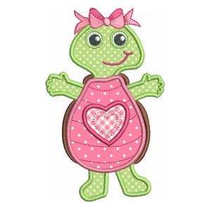Turtle Embroidery Applique Designs, Set of 3, Cute Turtle Appliques ...