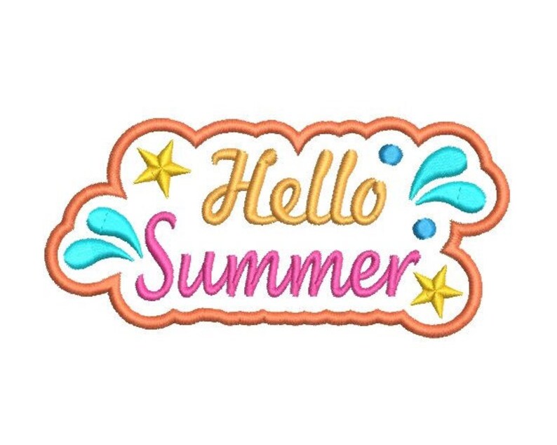 Summer Machine Embroidery Designs Set of 6 Fill Stitch Palm - Etsy