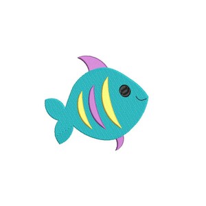 Mini Fish Machine Embroidery Design, Fill Stitch, Sea Life Embroidery ...