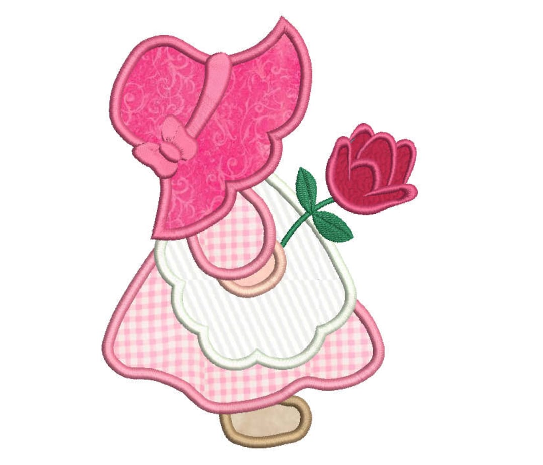 Sun Bonnet Sue Applique Embroidery Design, Sunbonnet Sue Machine ...