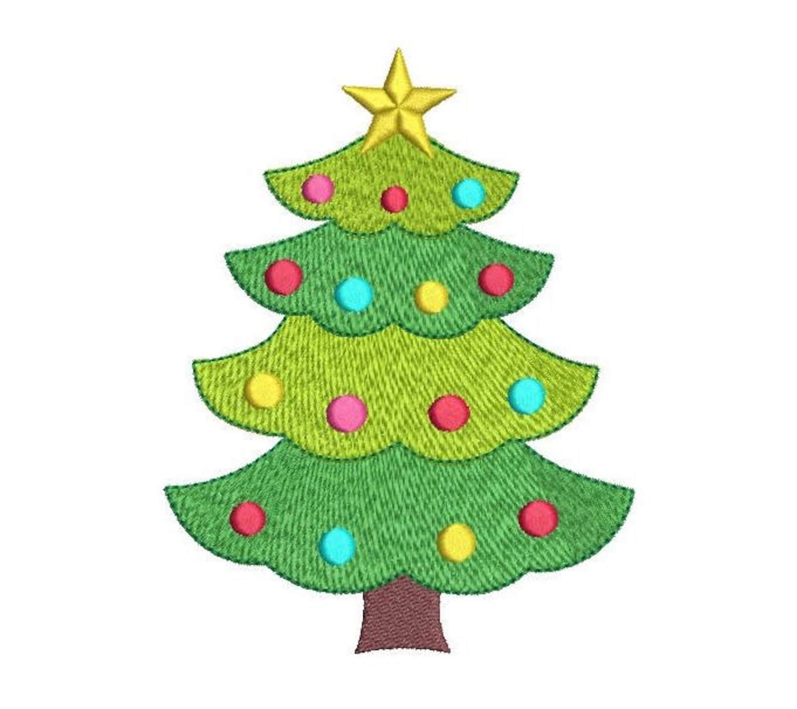 Christmas Tree Machine Embroidery Design Christmas | Etsy