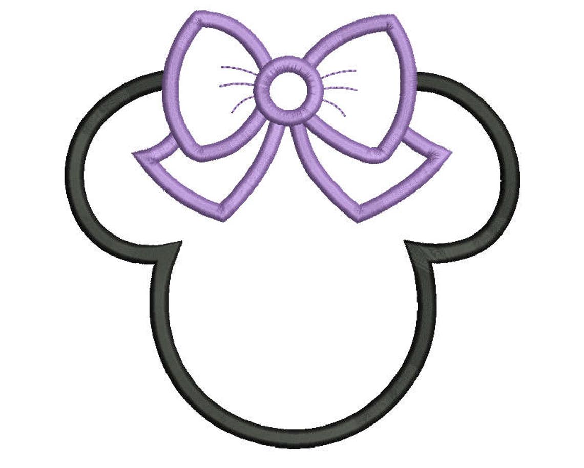 Mouse Ears Applique Machine Embroidery Design Mouse Head With - Etsy