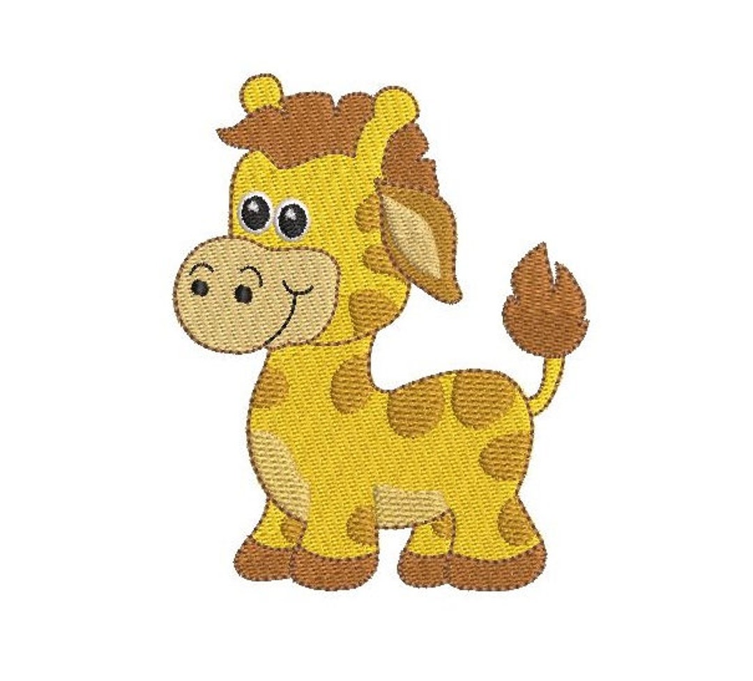 Giraffe Embroidery Design, Baby Giraffe Embroidery, Fill Stitch Giraffe ...