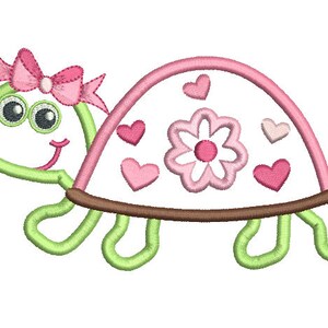 Turtle Embroidery Applique Designs, Set of 3, Cute Turtle Appliques ...