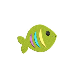 Mini Fish Machine Embroidery Design, Fill Stitch, Sea Life Embroidery ...