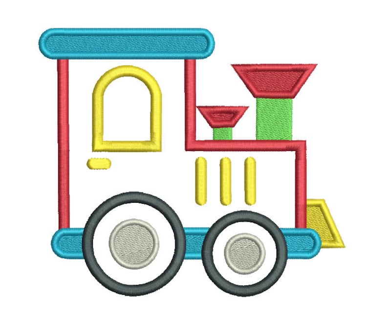 Toy Train Applique Embroidery Design Locomotive Machine - Etsy