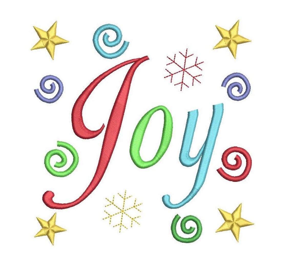 Christmas Joy Machine Embroidery Design Christmas Embroidery | Etsy