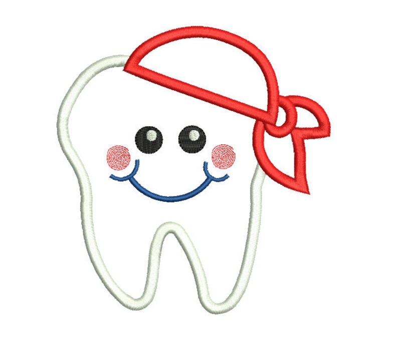 Tooth Machine Embroidery Applique Design Cute Tooth | Etsy
