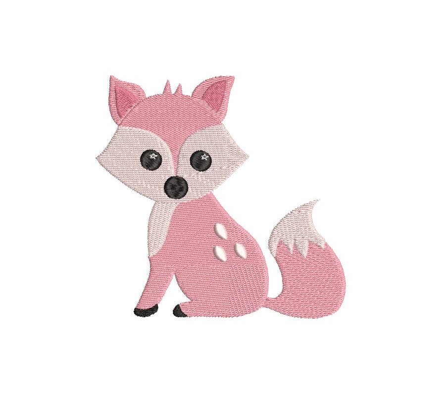Mini Fox Embroidery Design Fill Stitch Baby Fox Machine - Etsy