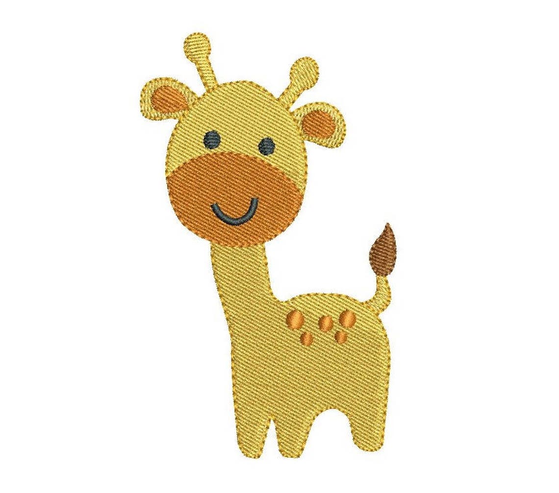 Mini Giraffe Machine Embroidery Design, Fill Stitch, Cute Baby Giraffe ...