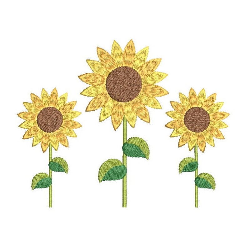 Sunflower Embroidery - Etsy