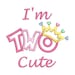 Girl's 2nd Birthday Applique Embroidery Design, Princess Crown, Cute ...