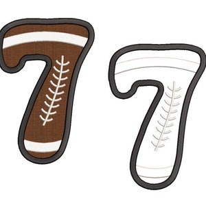 Football Numbers Embroidery Applique Designs, Football Appliques ...