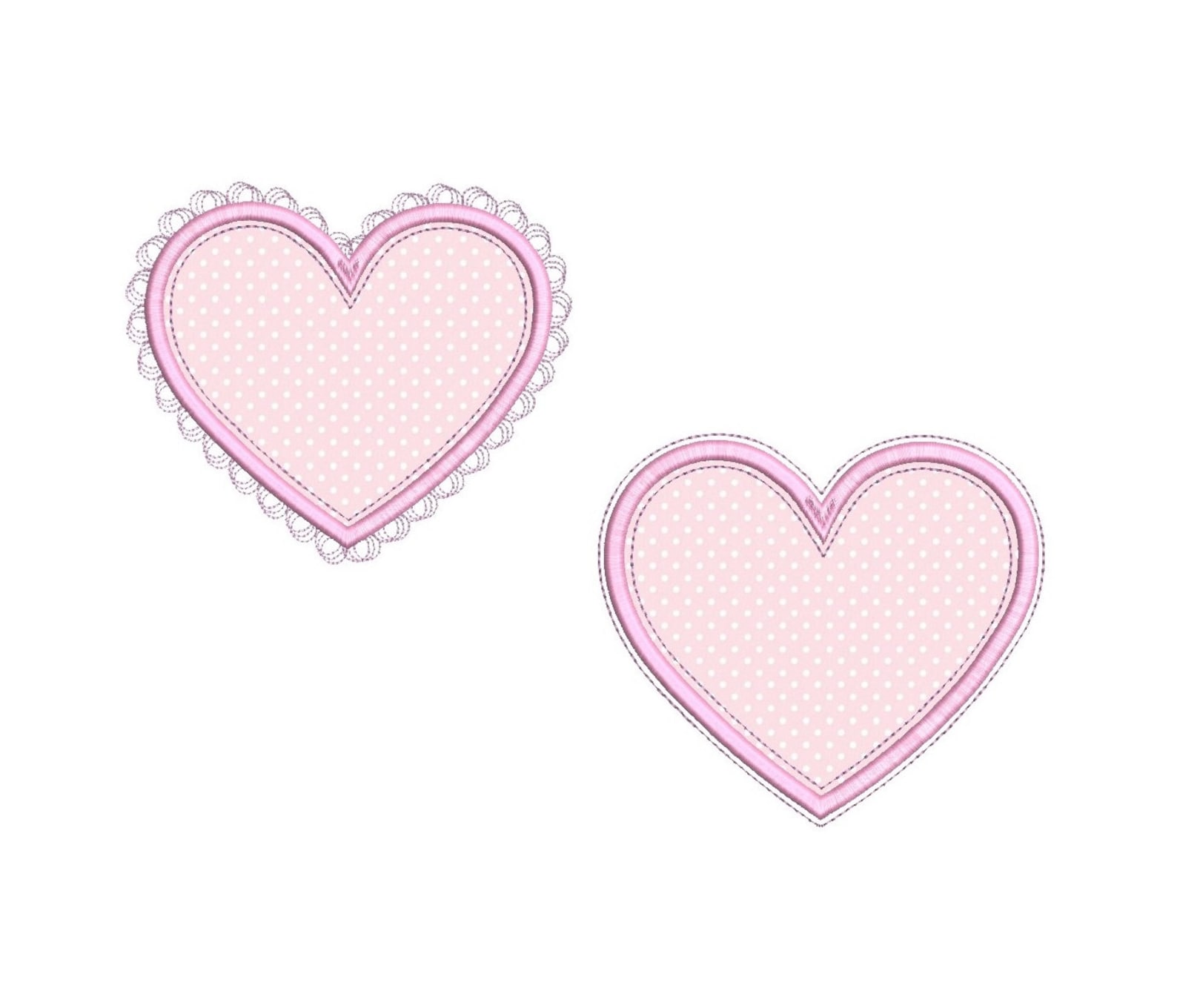 Heart Applique Embroidery Design Heart Embroidery Frame - Etsy