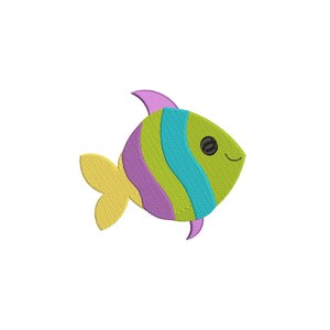 Mini Fish Machine Embroidery Design, Fill Stitch, Sea Life Embroidery ...