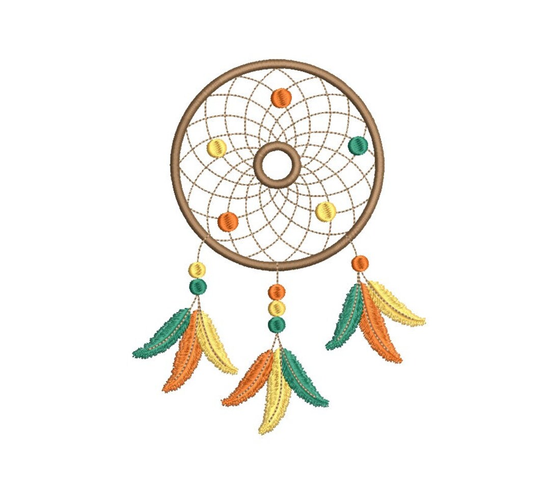Dreamcatcher Machine Embroidery Design, Fill Stitch Design, Dream ...